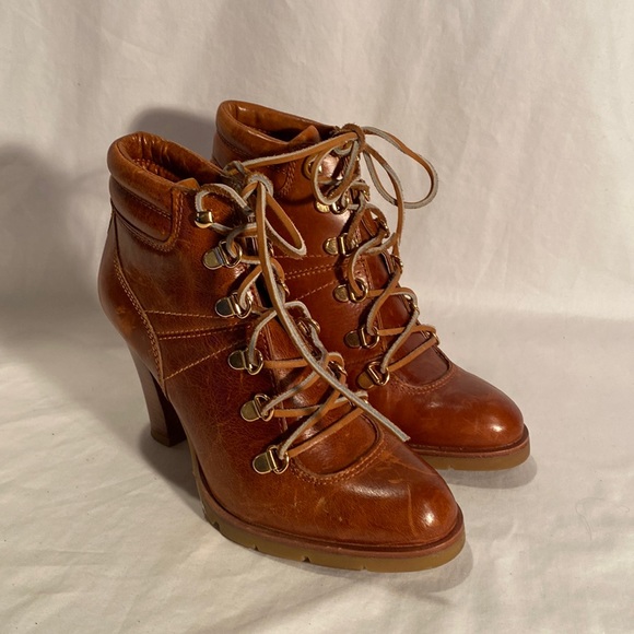 Michael Kors | Shoes | Vintage Michael Kors Winter War Brown Lace Up ...